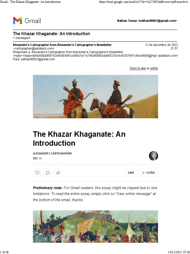 The Khazar Khaganate: An Introduction | Download Free PDF | Byzantine ...