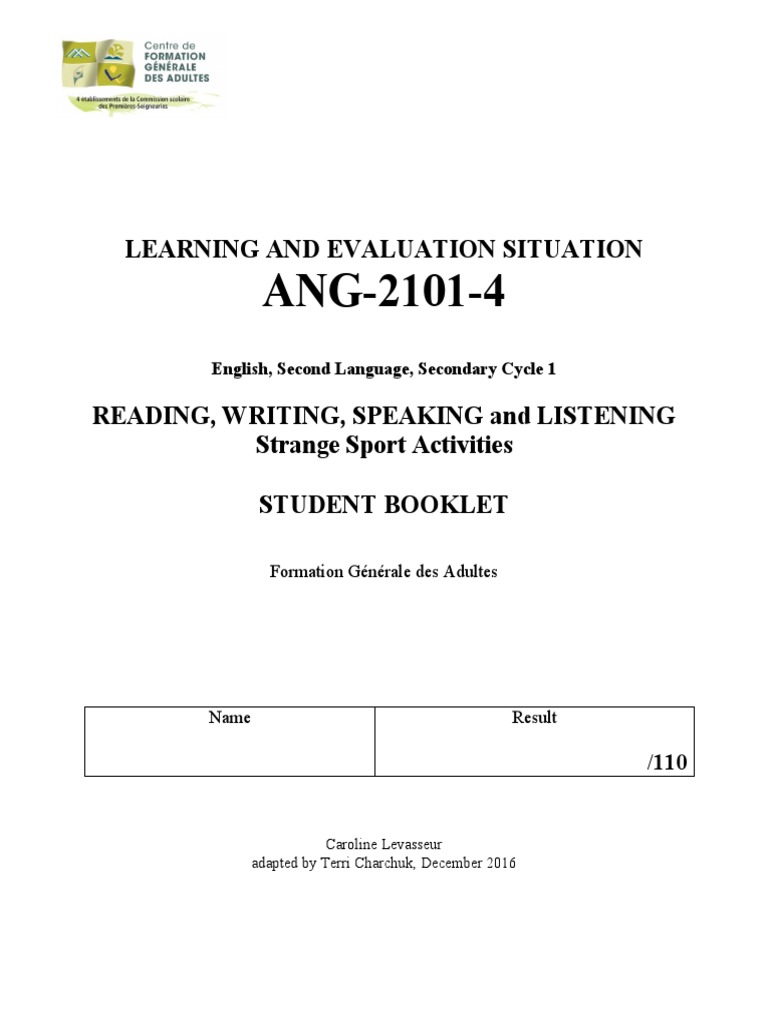 ANG 2101 Strange Sport Activities (15p) | PDF