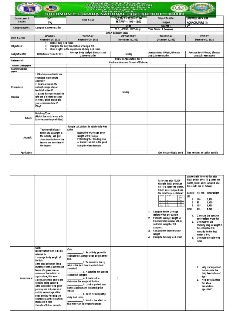 Teacher's Guide Page/s: Learner's Materials Page/s | PDF | Fish