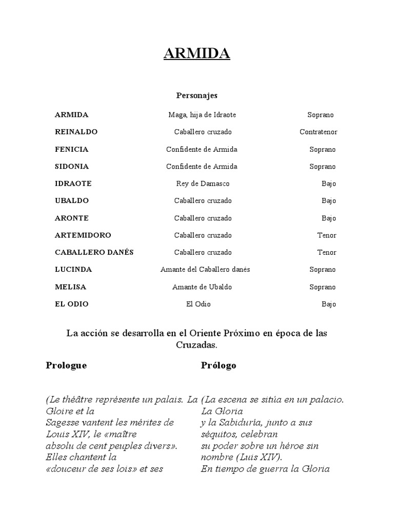 ARMIDA | PDF | Ópera | Música vocal