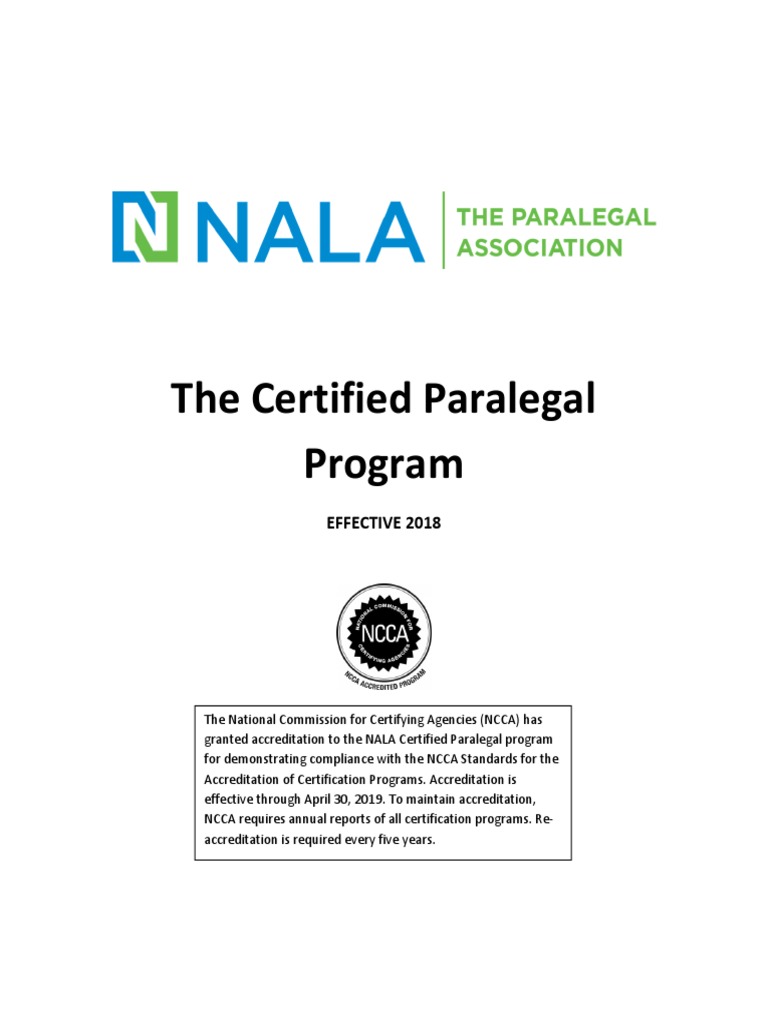 The Certified Paralegal Program: Effective 2018 | PDF | Paralegal | Justice