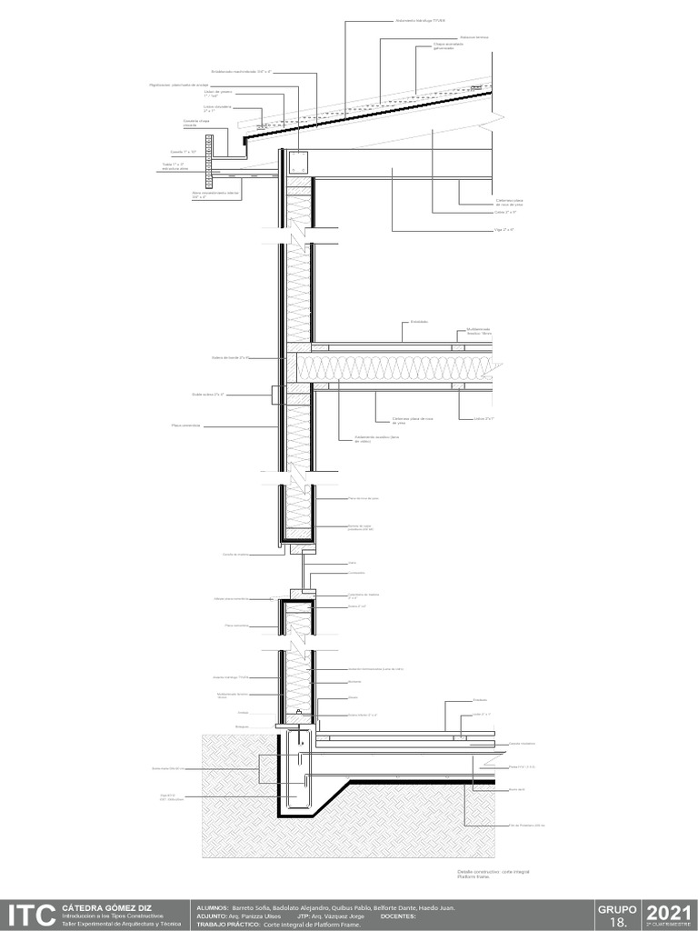 Corte Integral Platform Frame G18 | PDF | Aislamiento térmico | edificio