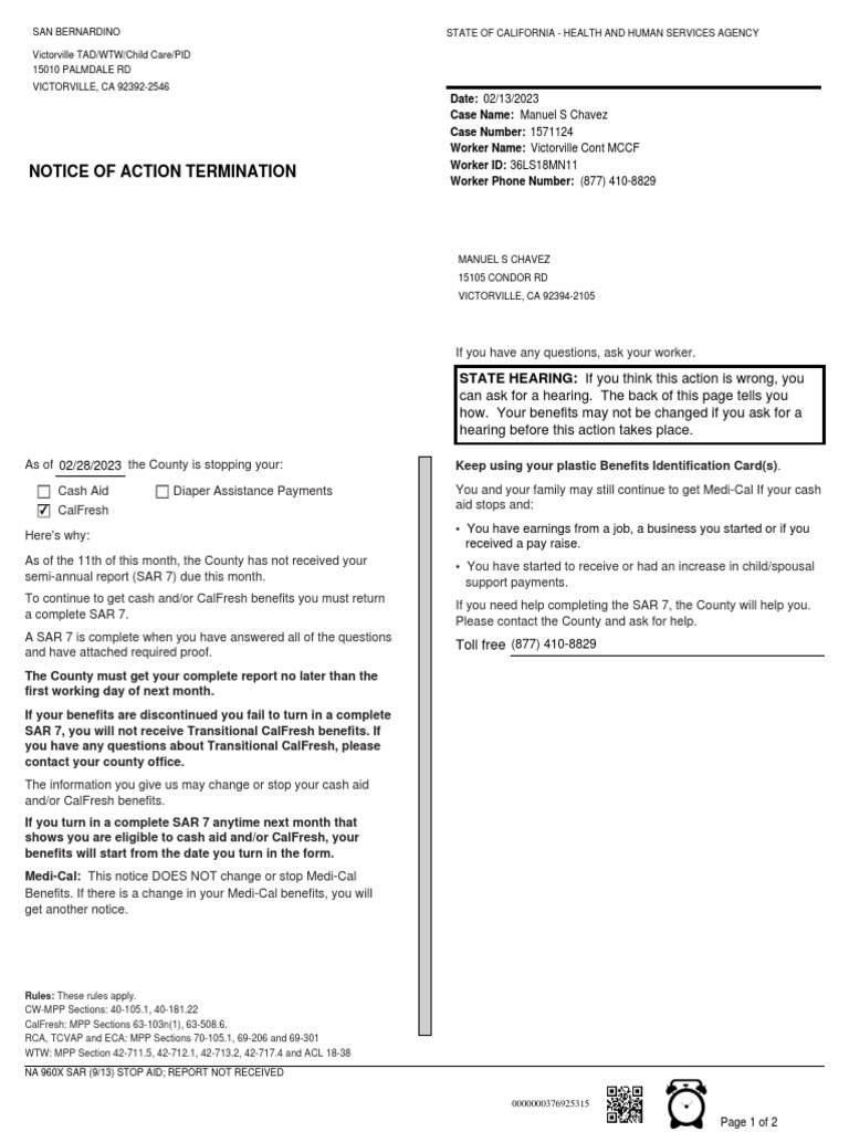 SAR 7 Form Submission Notice | PDF | Child Support