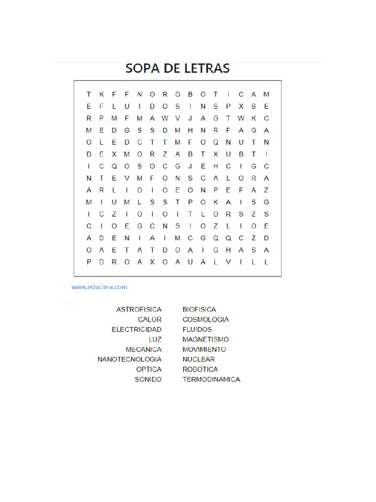 Sopa De Letras Pdf