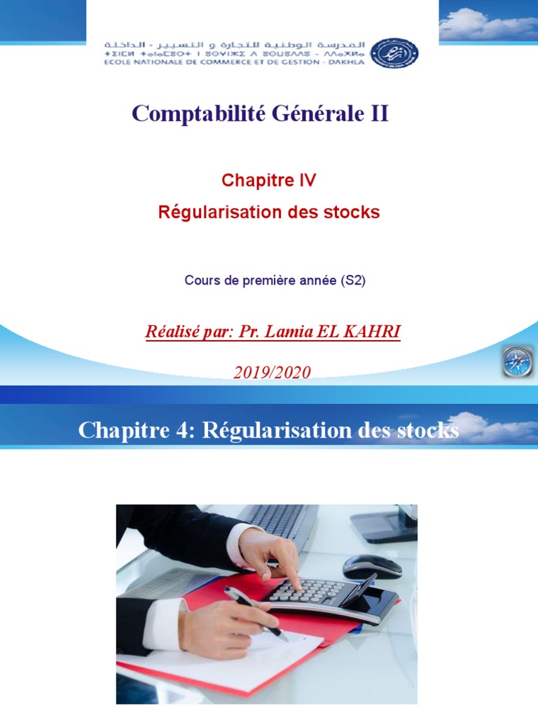 Chapitre N°4 - Régularisation Des Stocks | PDF | Inventaire | Comptabilité