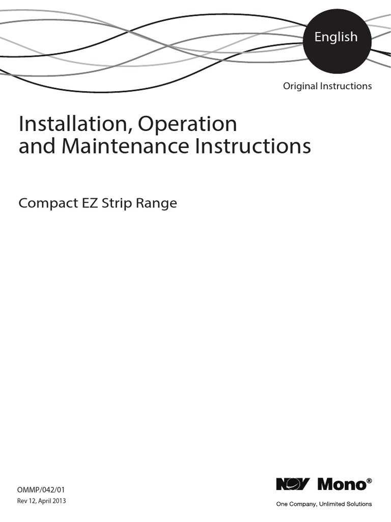 Mono EZ Strip Pump Manual | PDF | Pump | Valve