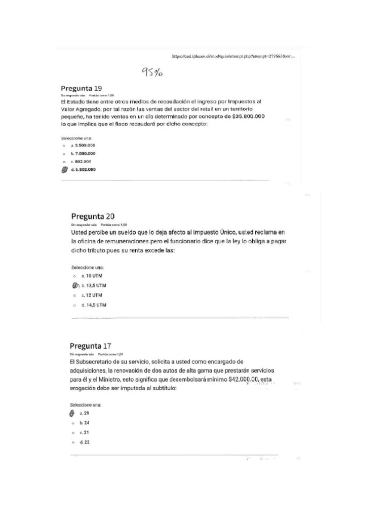 Examen Finanzas Publica Iplacex | PDF