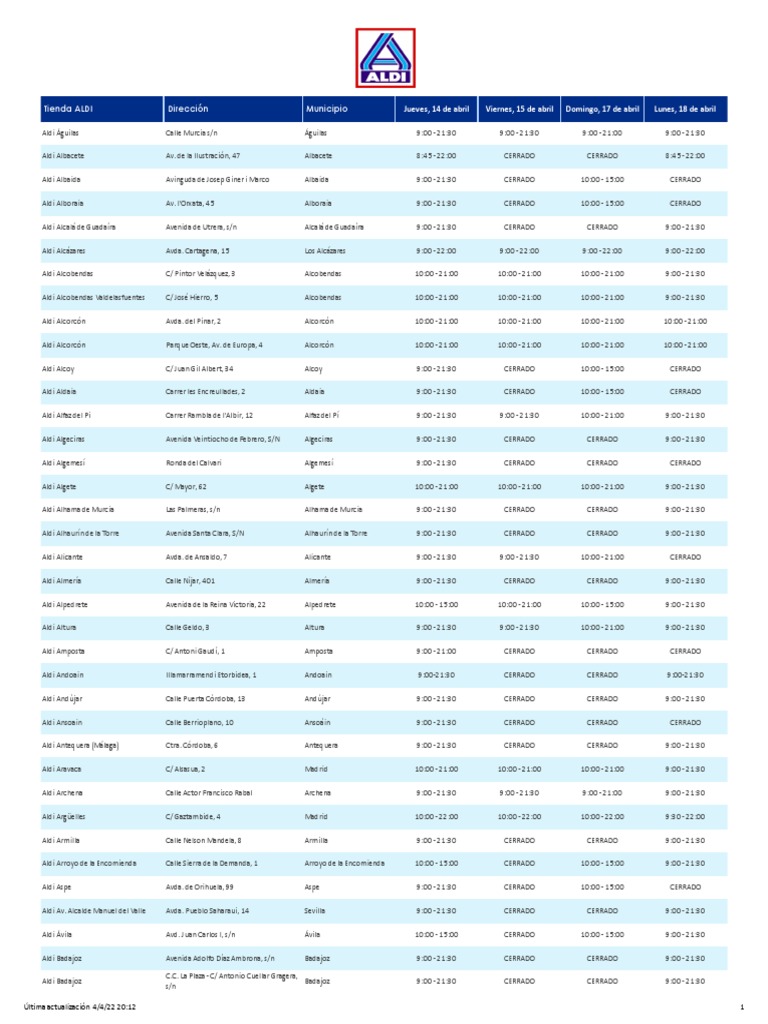 Horarios Especiales Pascua 04042022 | PDF | Españoles