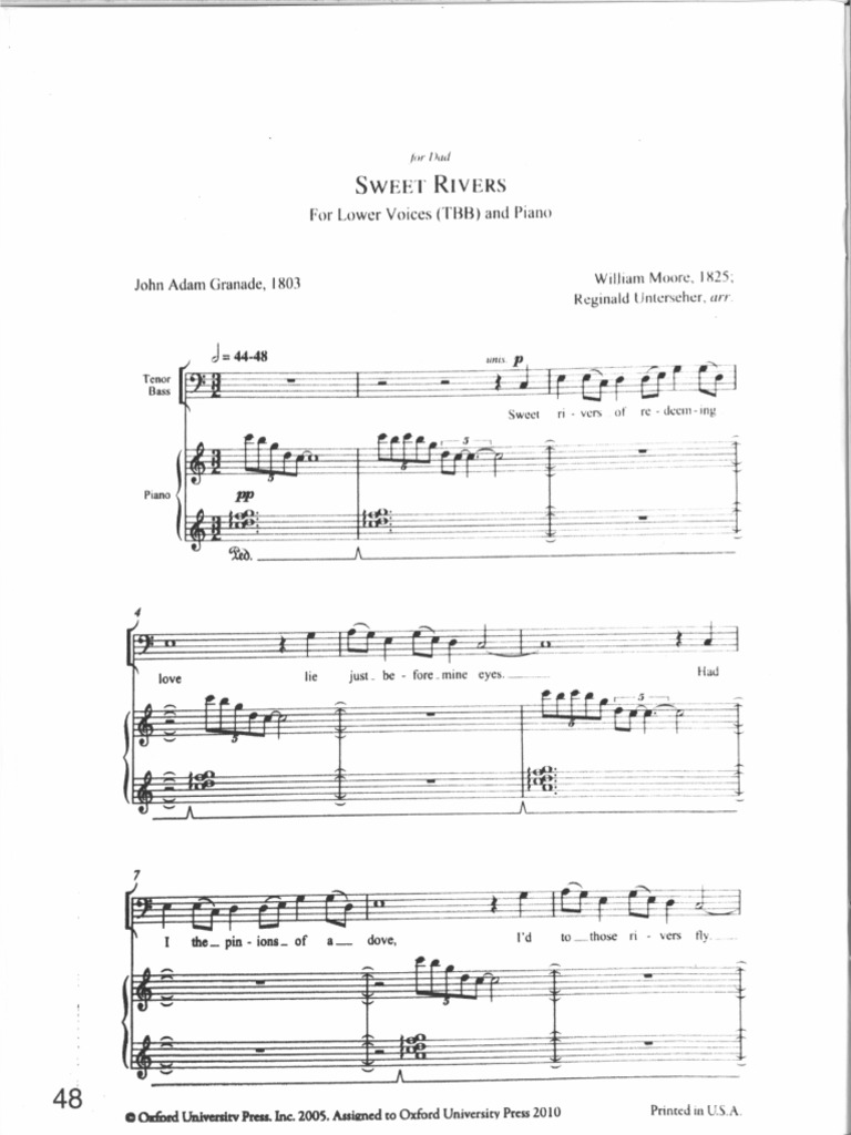 Sweet Rivers TTBB | PDF