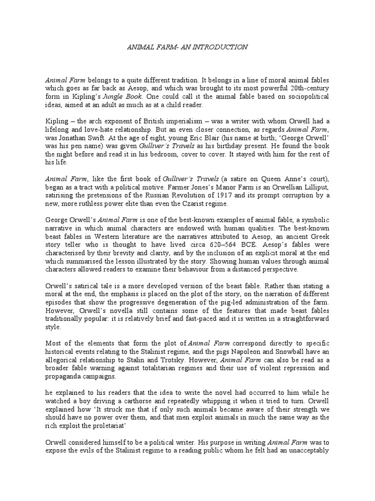 Animal Farm - An Introduction | PDF