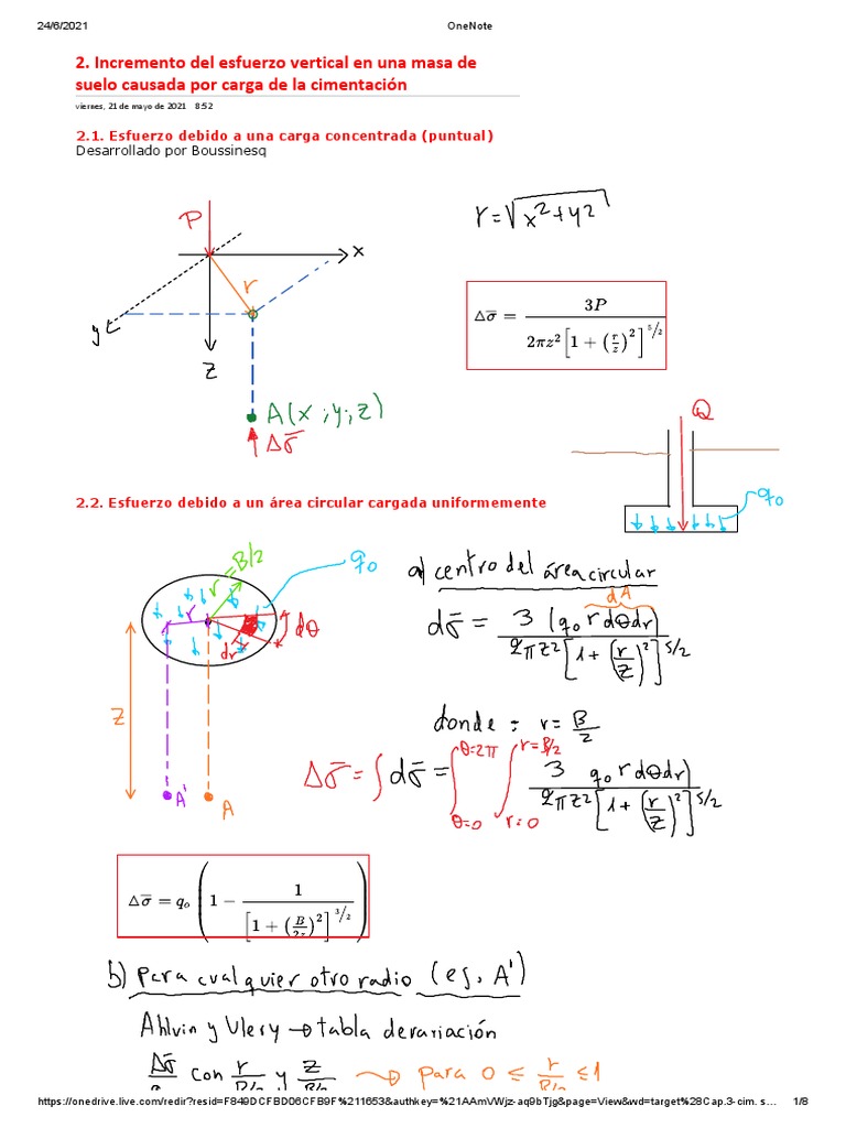 Incremento Del Esfuerzo Vertical en Una Masa de Suelo Causada Por Carga de La Cimentación | PDF ...