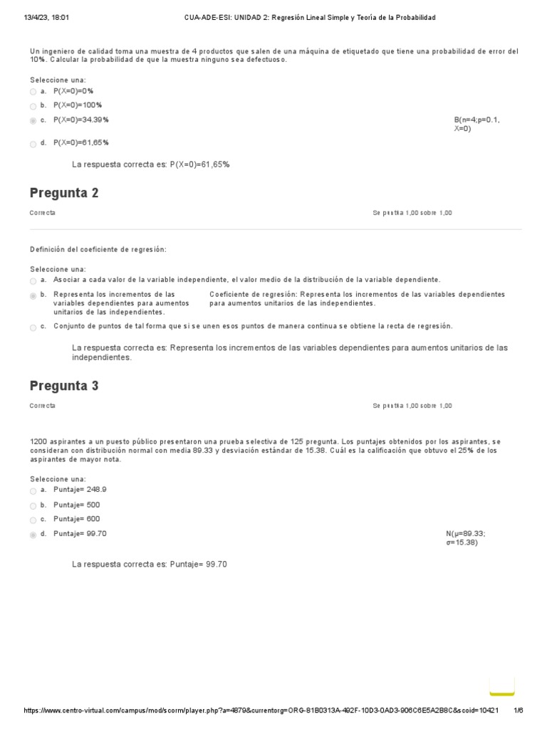 UNIDAD 2_ Regresión Lineal Simple y Teoría de La Probabilidad | PDF | Regresión lineal ...