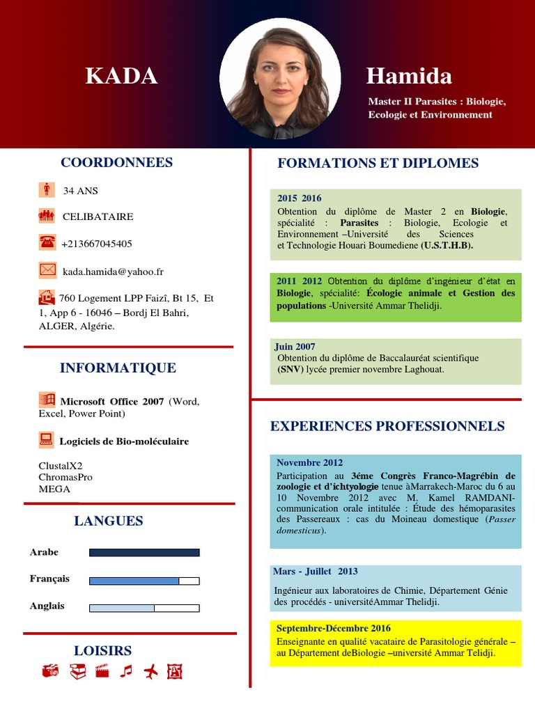 CV-Fr-Hamida New | PDF | Bien-être