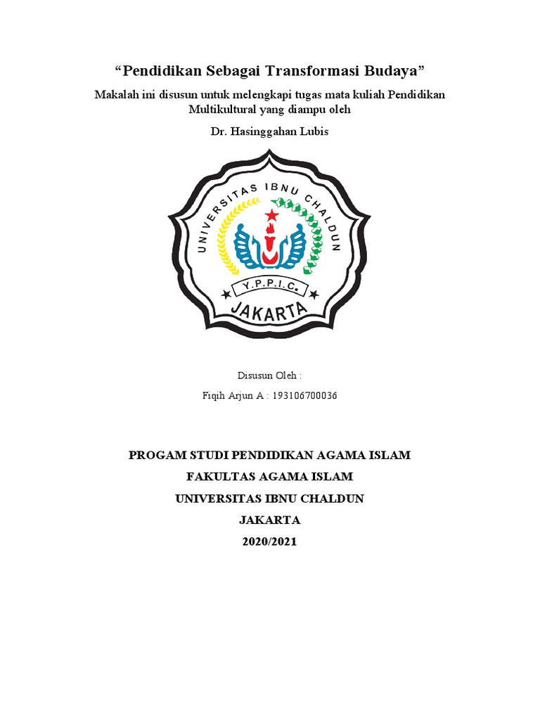 Pendidikan Sebagai Transformasi Budaya Kelompok 3 | PDF