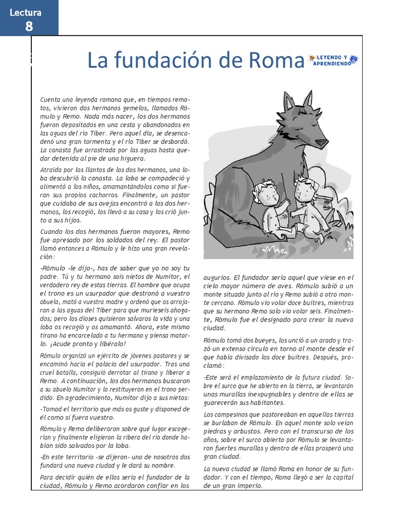 La Fundación de Roma | PDF | Romulus y Remus | Roma antigua