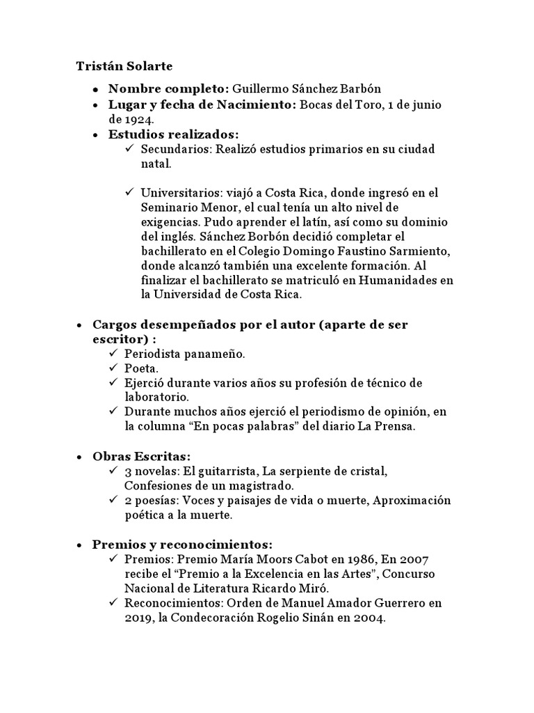 Tristán Solarte | PDF