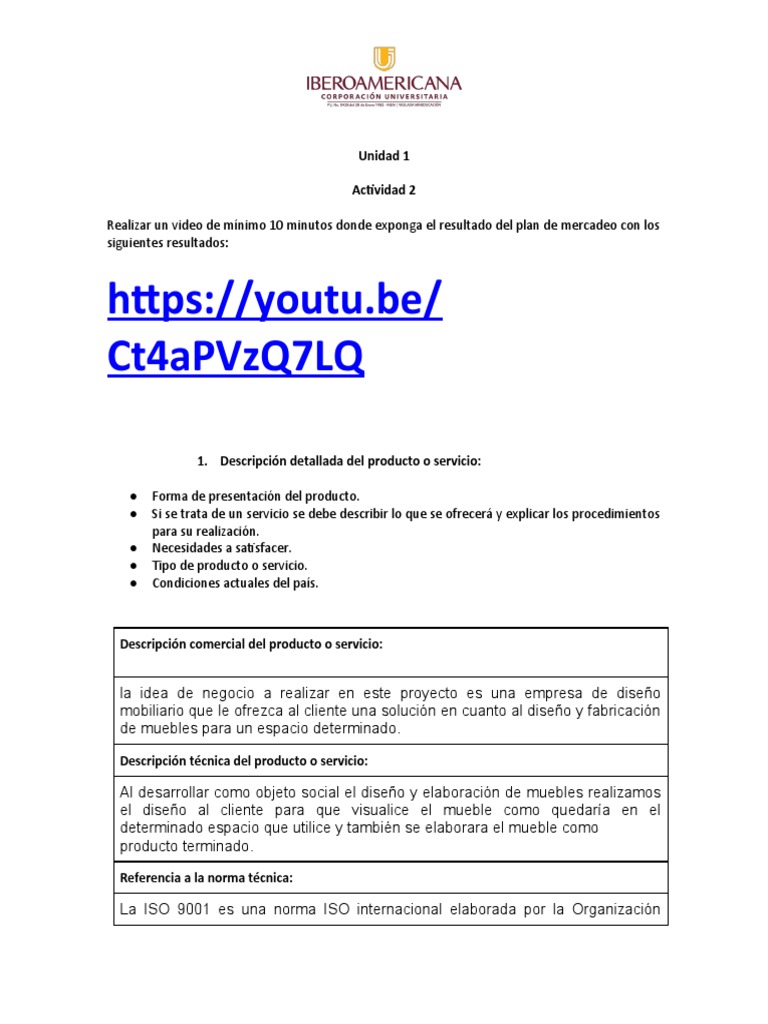 Actividad 2 - Analisis de Mercadeo Efectuado | PDF | Calidad (comercial) | Cliente