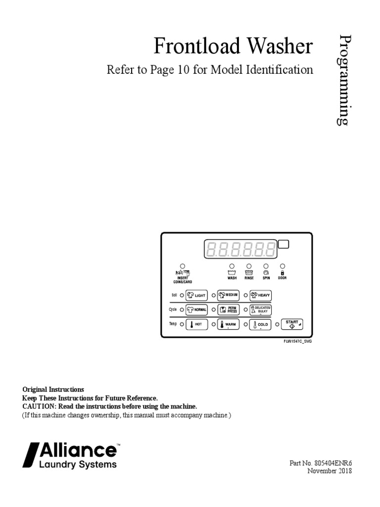 Frontload Washer: Refer To Page 10 For Model Identification | Download ...
