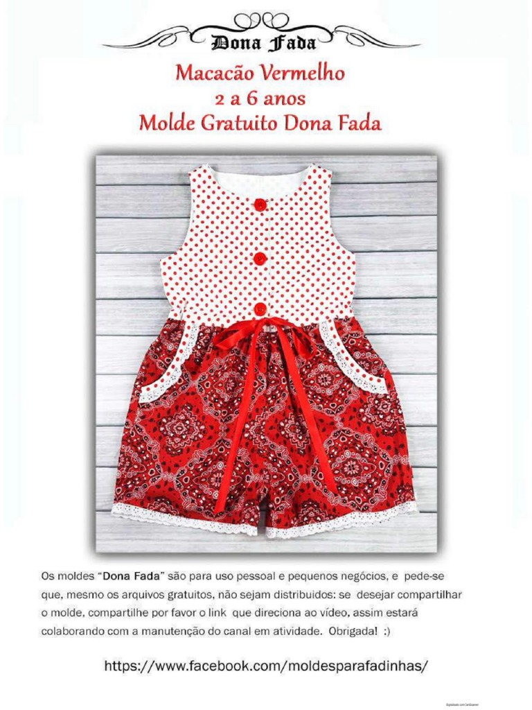 Macac Overmelho 2a6anos MoldeGratuitoDonaFada | PDF