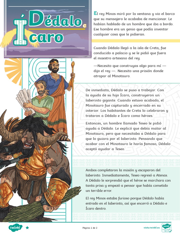 Dédalo e Ícaro- Habilidad 1 | PDF | Minotauro
