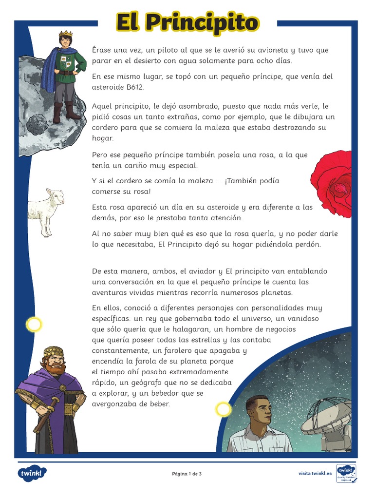 Es SL 1649191073 Comprension Lectora El Principito - Ver - 1 ...