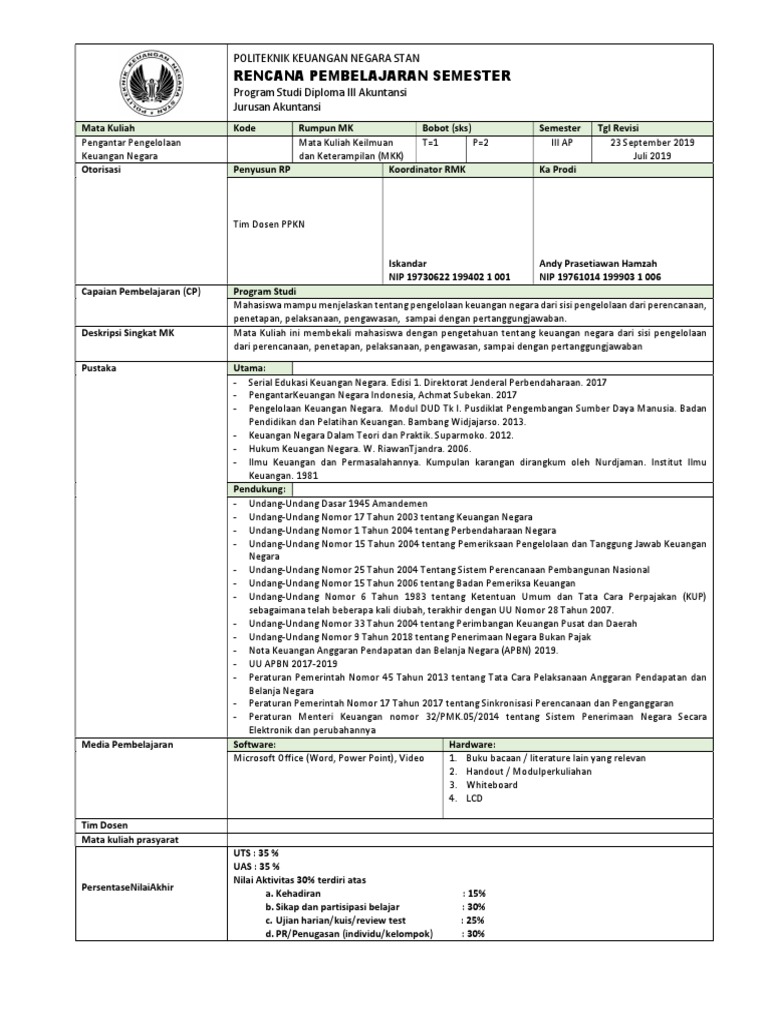 RPS PPKN 2019 2020 | PDF