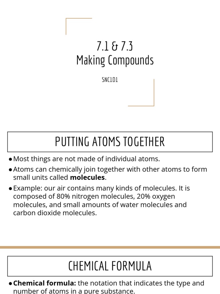 Chemistry - Copy of Lesson 7.1 - Putting Atoms Together | PDF | Ion ...
