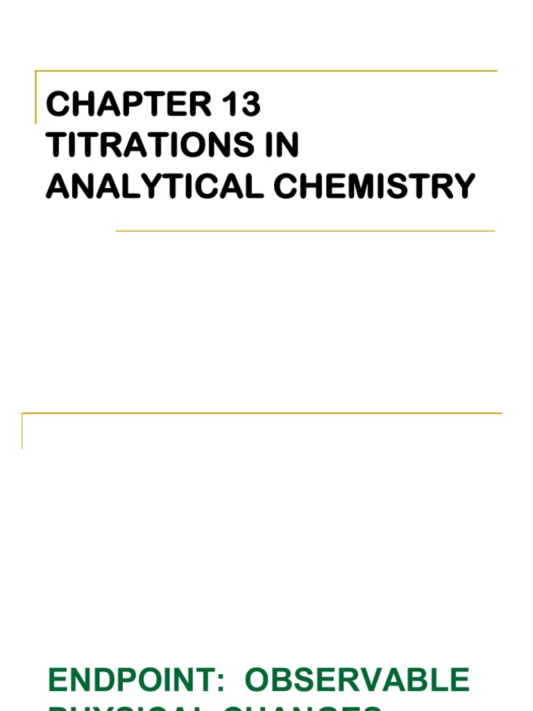 Titrations | PDF | Titration | Chemistry