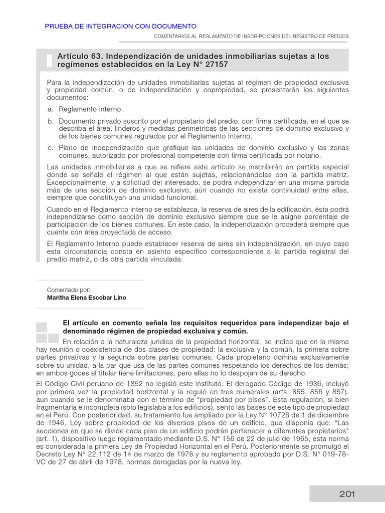 Articulo 63 | PDF | Condominio | Propiedad