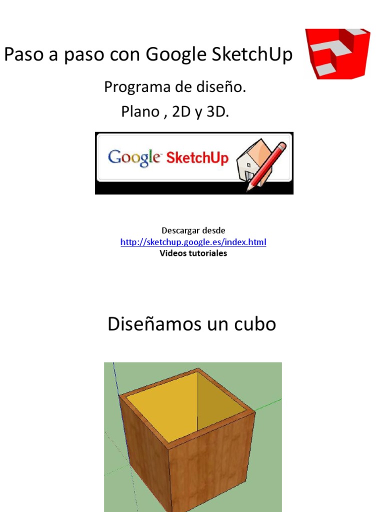 Paso A Paso Con Google SketchUp | PDF