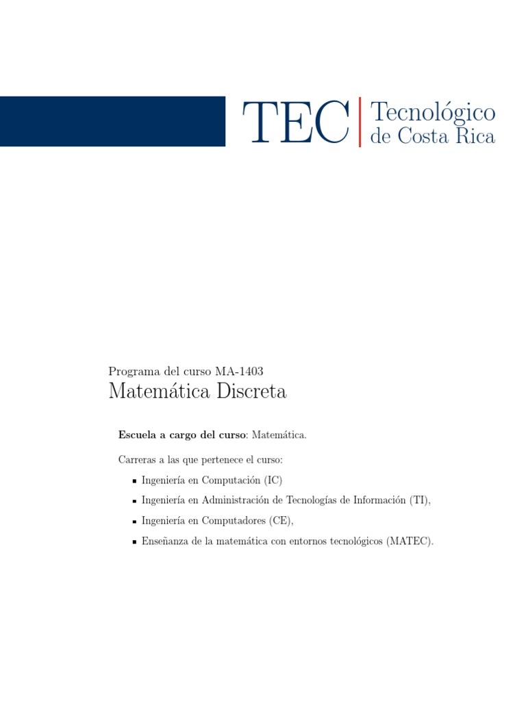 Programa Mate Discreta | PDF | Proposición | Grupo (Matemáticas)