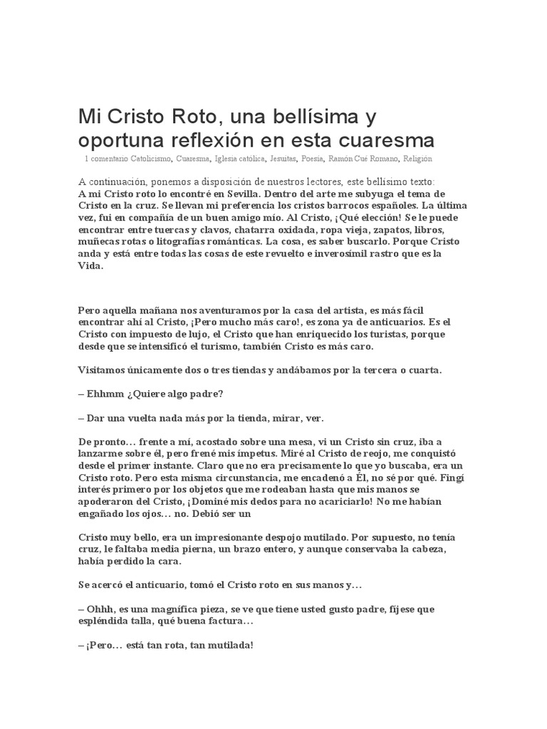 Mi Cristo Roto | PDF | Cristo (título) | Amor