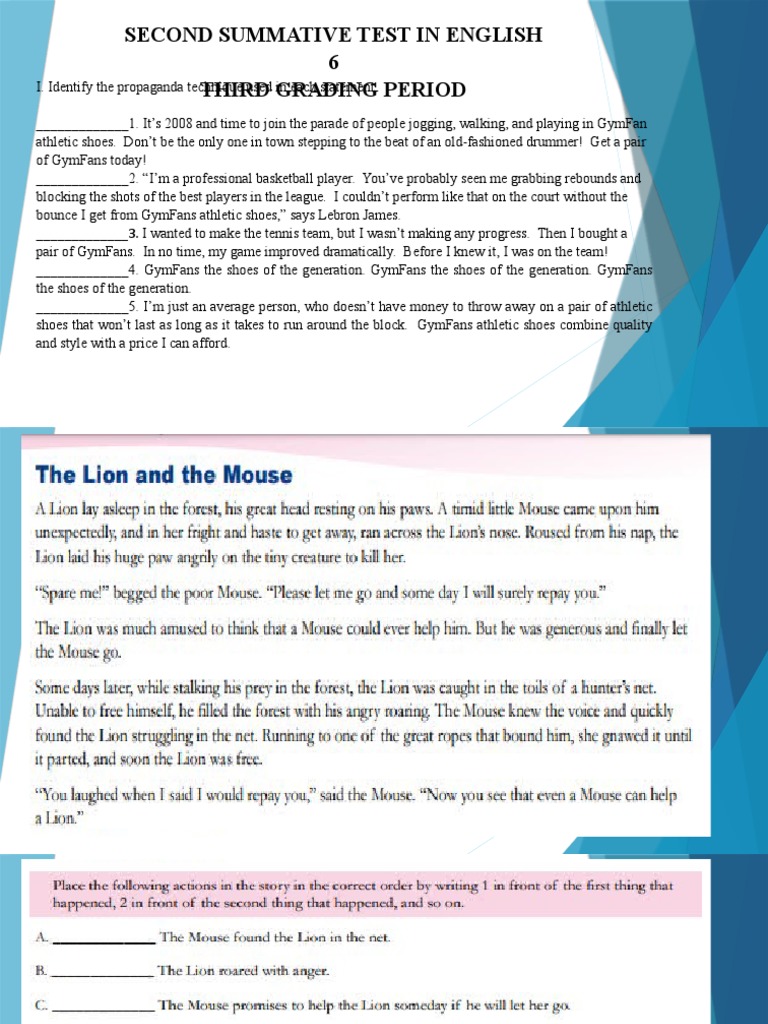2nd Summative Test English | PDF