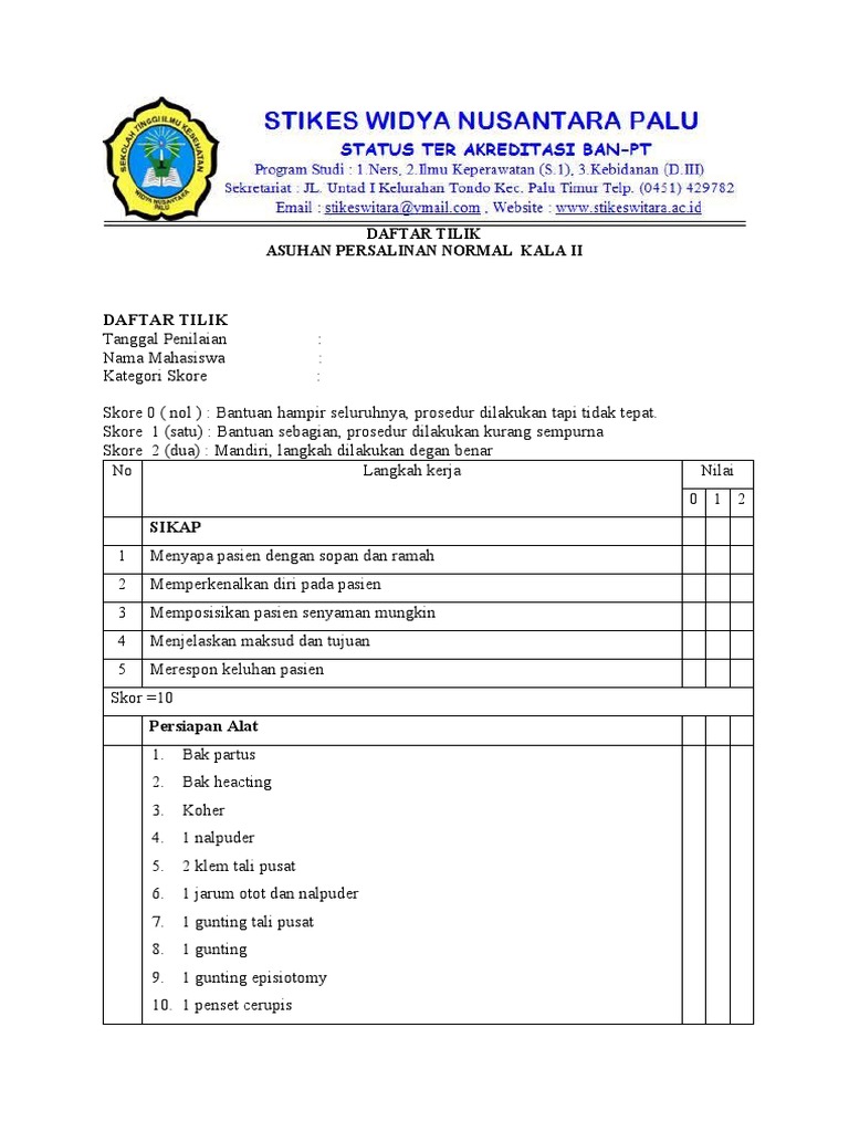 Asuhan Persalinan Kala Ii (Apn) | PDF