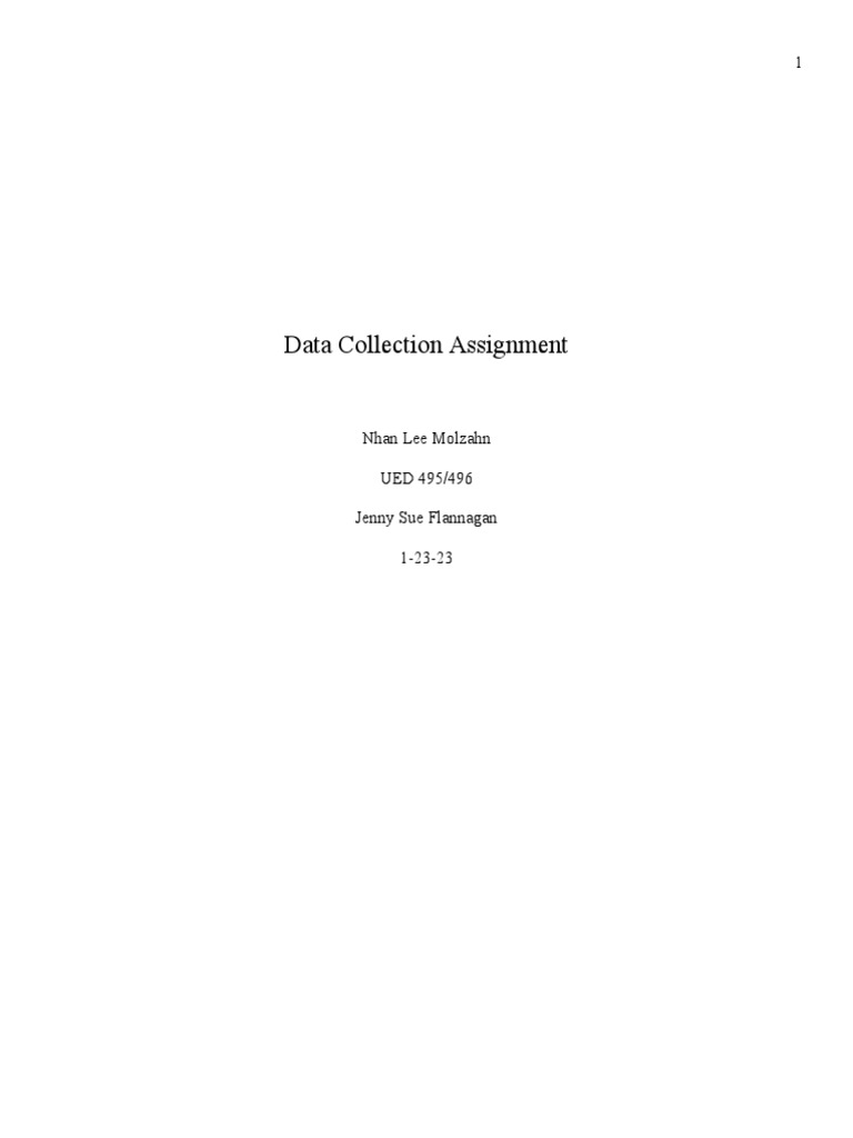 Data Collection Assignment | PDF | Grammatical Number | Pronoun