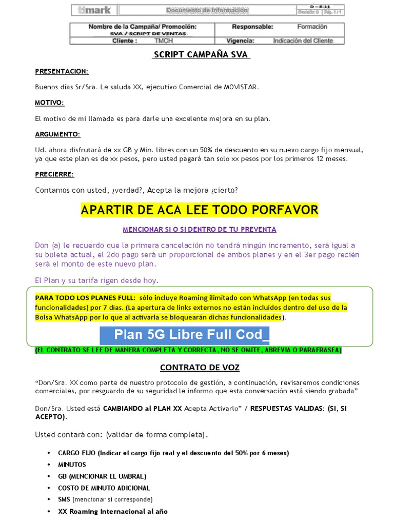 Script Cambio de Plan Multiskill Final | PDF | Las compras en línea ...