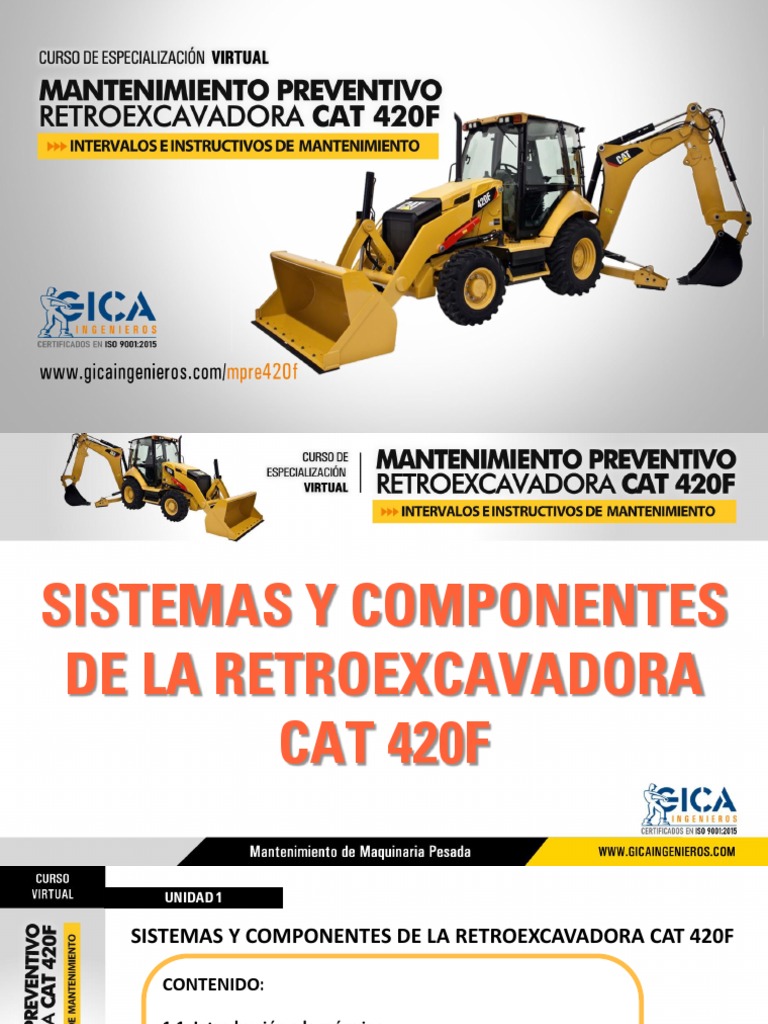 1.4. PR - Sistemas y componentes de la retroexcavadora CAT 420F - Parte ...