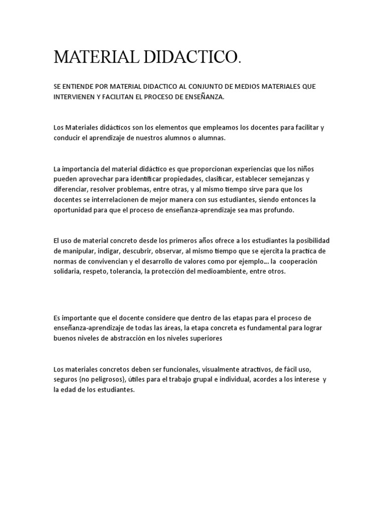 Material Didactico | PDF