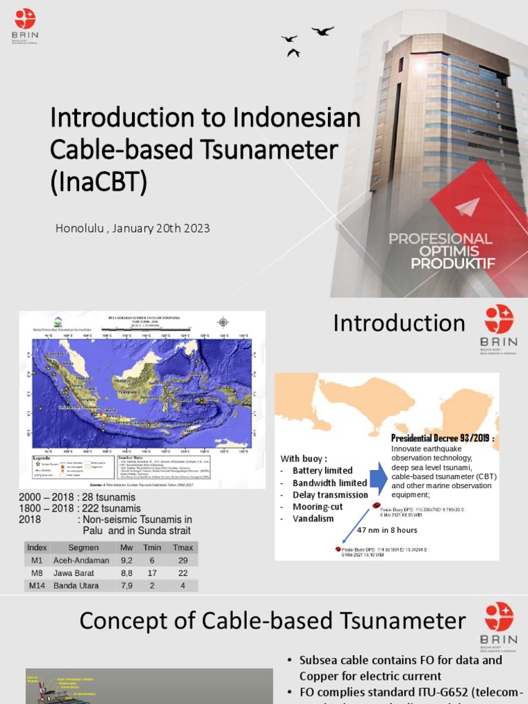 Indonesia - SMART - Introduction To Indonesian Cable-Based Tsunameter ...