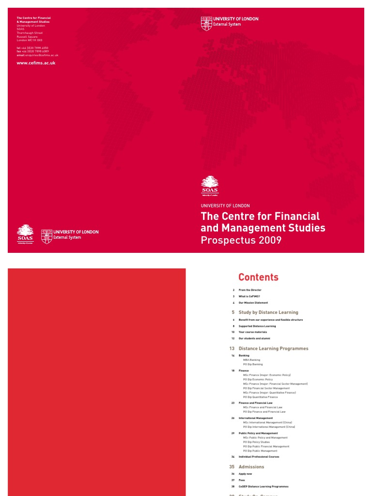 SOAS MSc Finance Distance Learning | PDF | Distance Education | Test ...