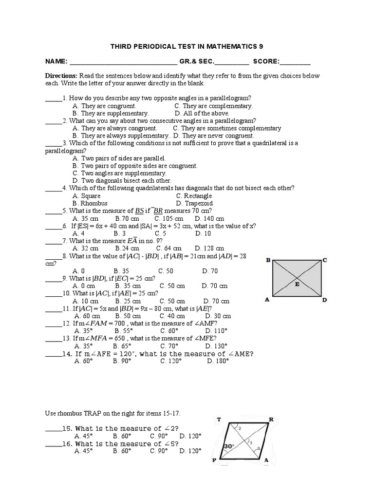 BS BR | PDF | Triangle | Mathematics