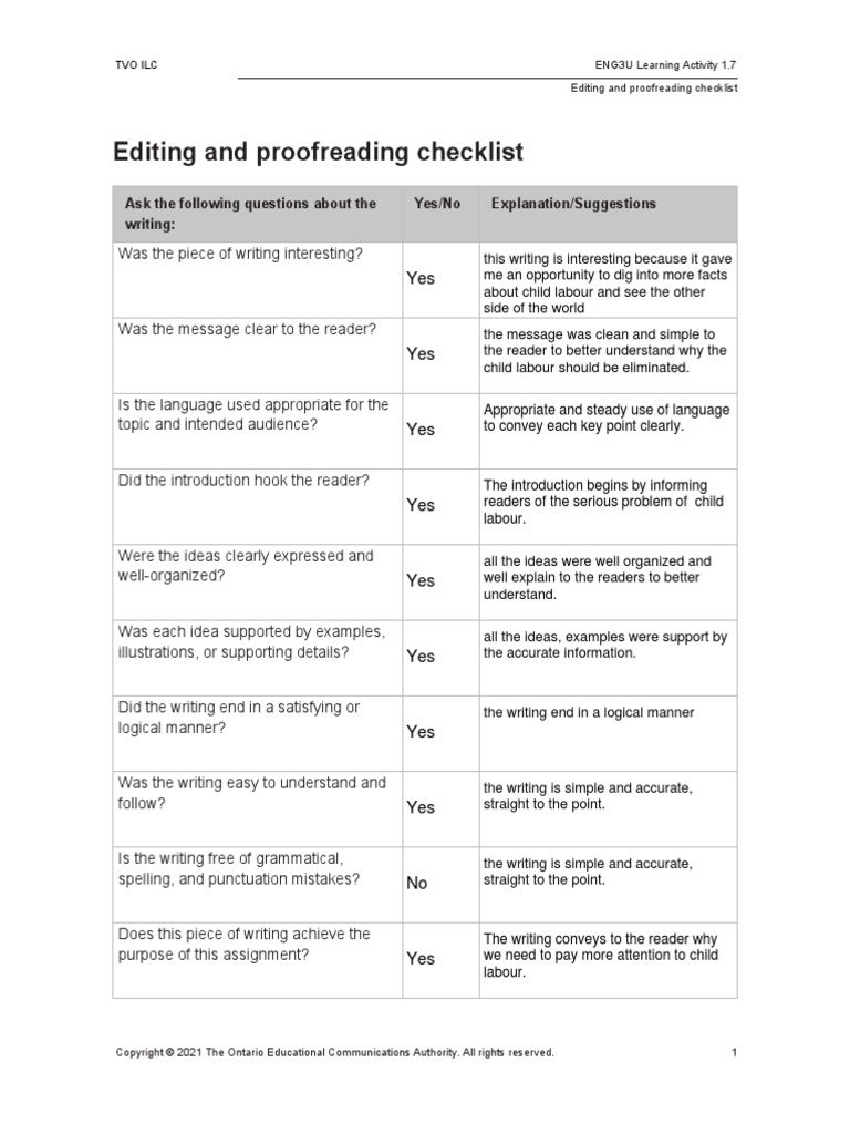 1.7 Checklist | PDF | Proofreading | Cognitive Science 1.7 Checklist | PDF | Proofreading | Cognitive Science