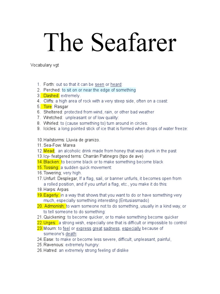 The Seafarer | PDF