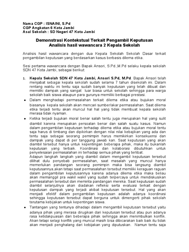 Dekon 3.1-1 ISNAINI | PDF