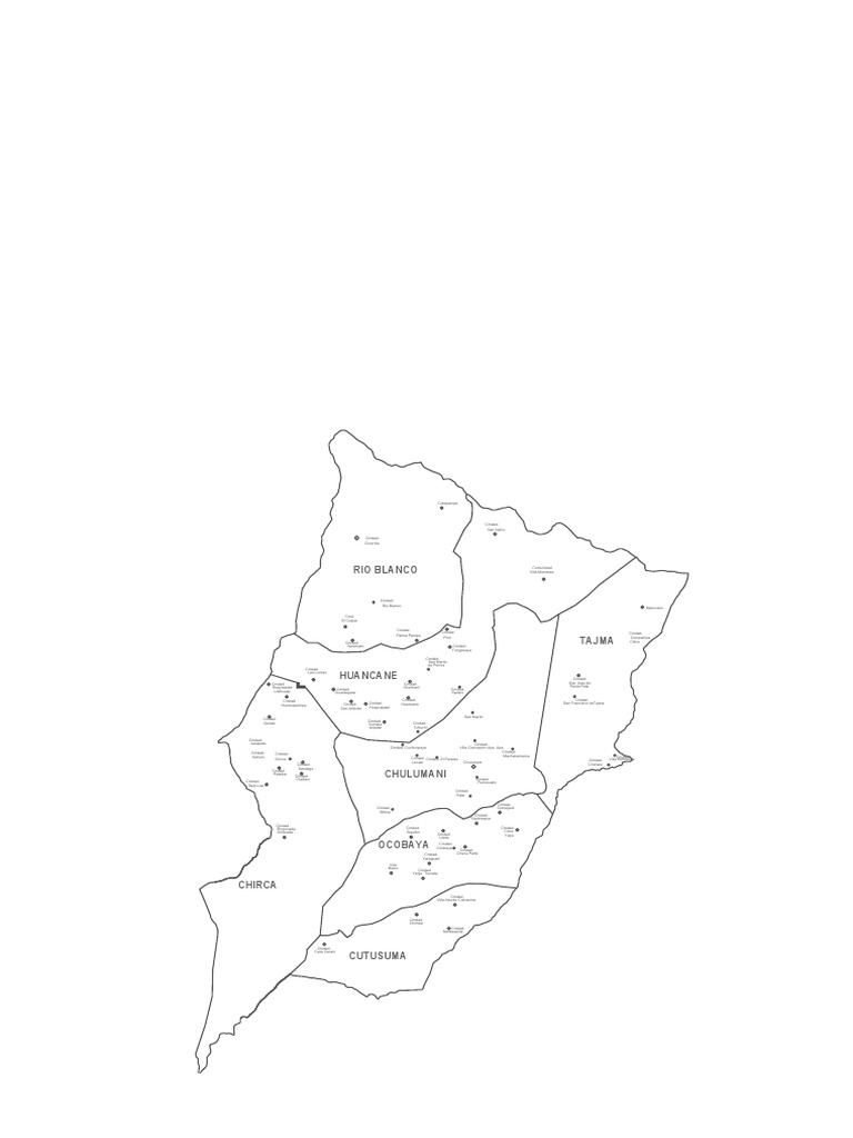 Mapa y localidades de Chulumani | PDF