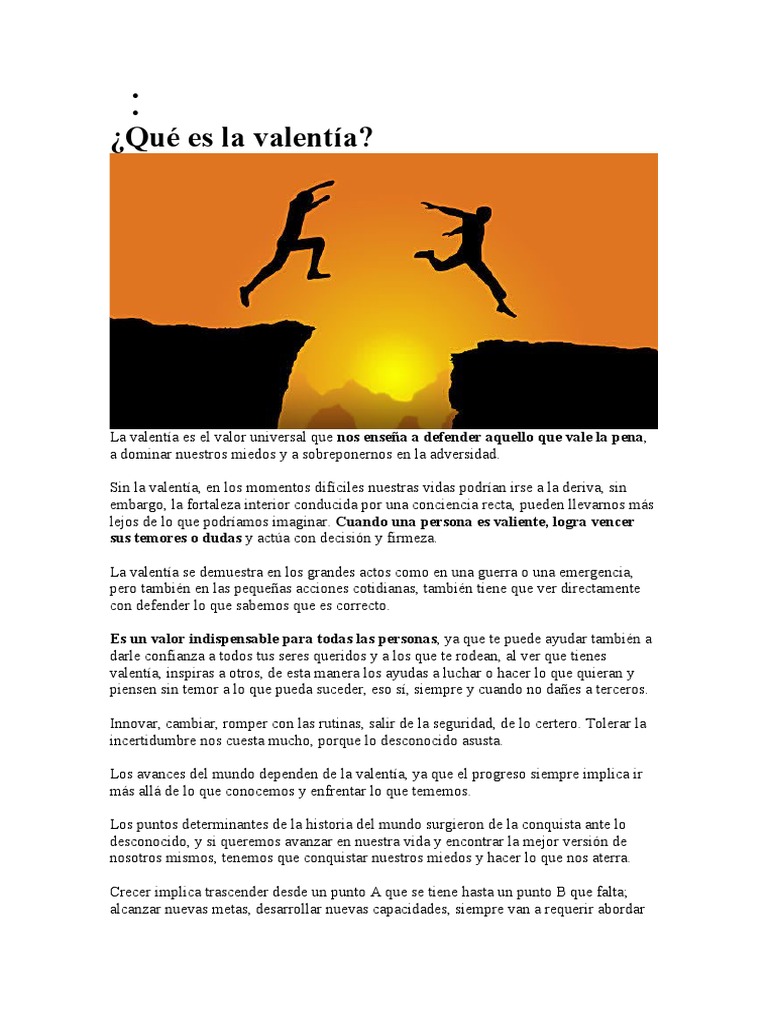 Valentia y Orgullo | PDF | Valor | Sicología