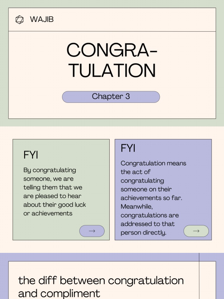 LKP Chapter 2 - Congratulation | PDF
