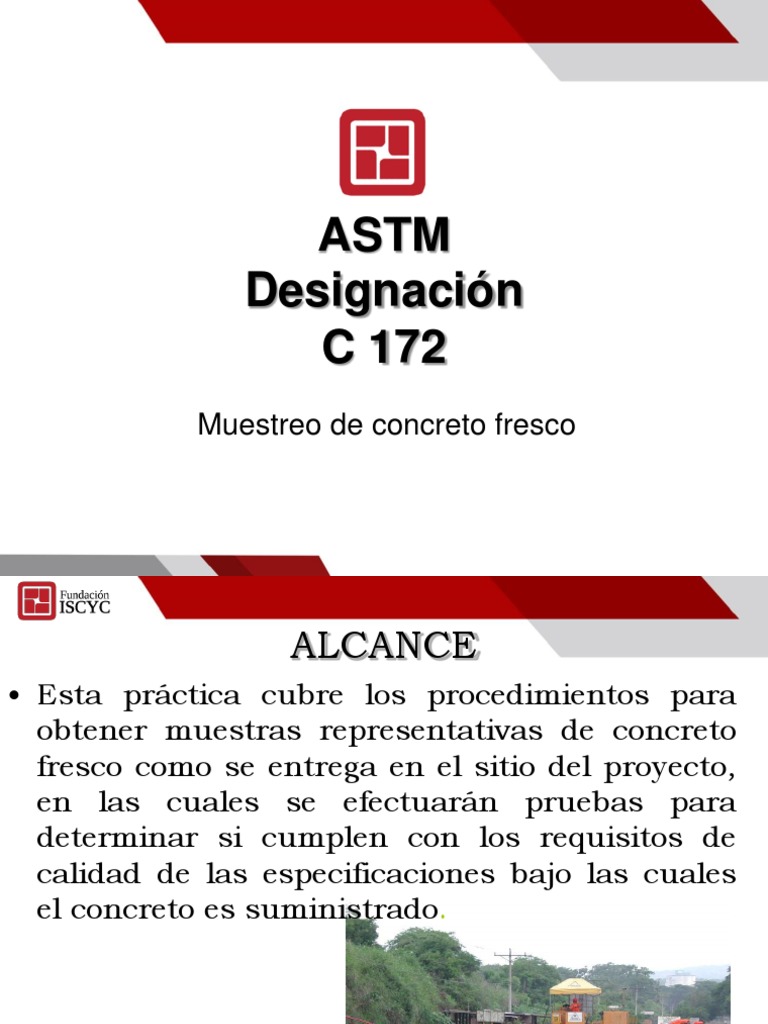 01 - Astm C172 | PDF | Hormigón | Muestreo (Estadísticas)