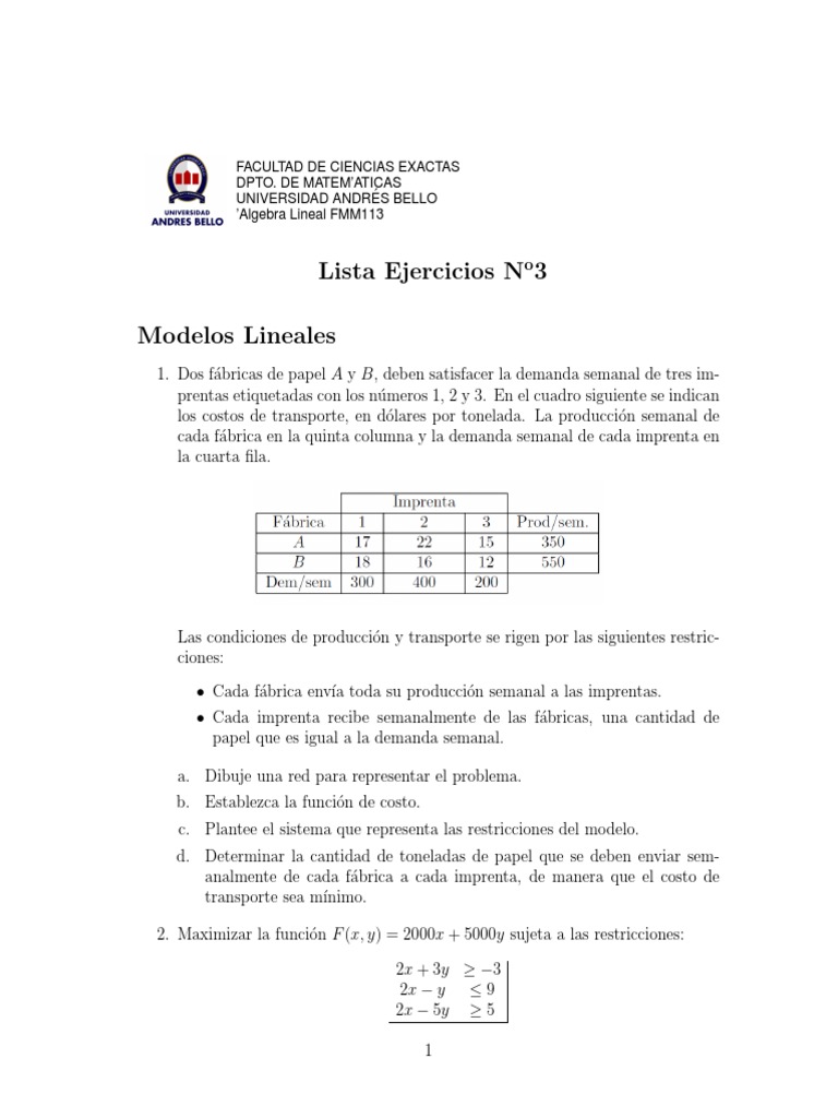 3 Modelos Lineales | PDF | Matemáticas Aplicadas | Matemáticas