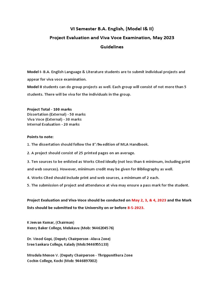 English Project Guidelines for Students | PDF